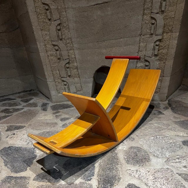 1990s Stokke Norway Children's Wood Rocking Horse Hippo by Wolfgang ...