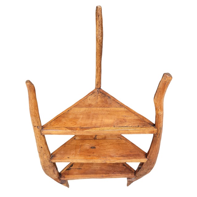1960s Three Tier French Country Farm Corner Shelf | Chairish