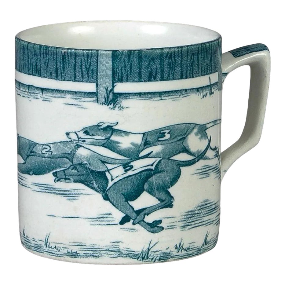 Staffordshire Greyhound Mug by Leighton Pottery | Chairish