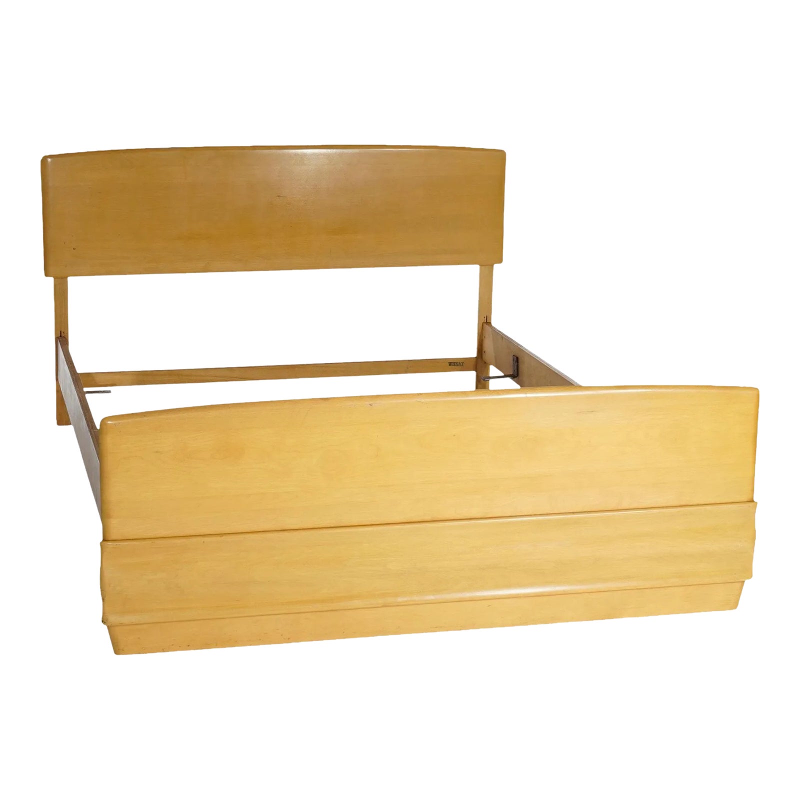 Mid-Century Modern Heywood Wakefield Double Bed, Wheat Finish, 1950 ...