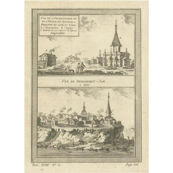 Observatory & Spakaia Church, 1768, Paper | Chairish