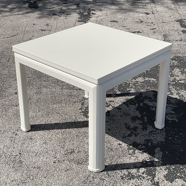 Vintage Boho Lacquered Extendable Game Table | Chairish