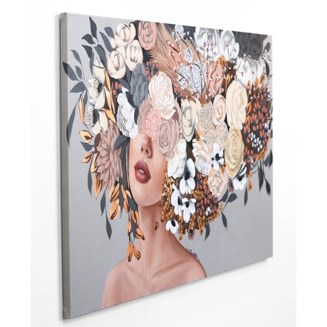 "Peace" Contemporary Original Botanical Portrait Painting by Sally K ...