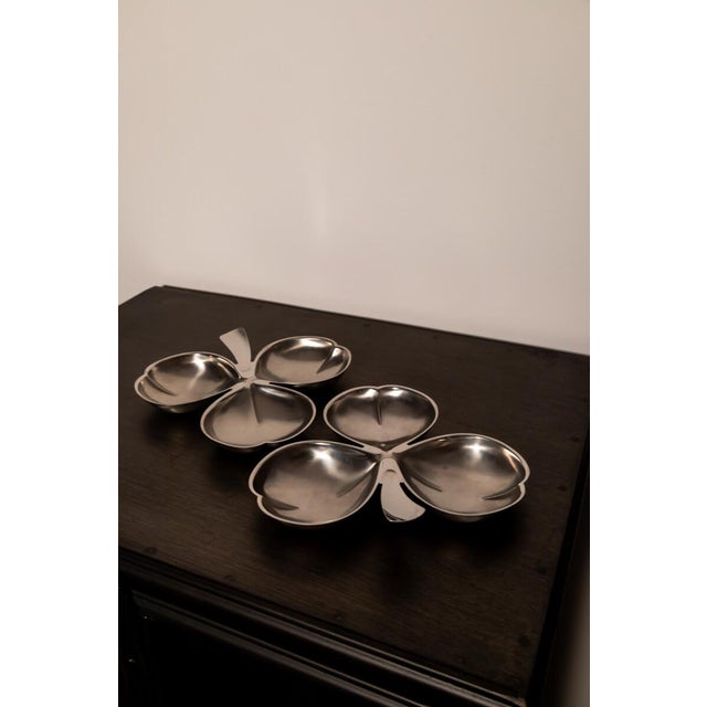 Pair of Vintage French Trèfle Appetiser Dishes by Jean Couzon | Chairish