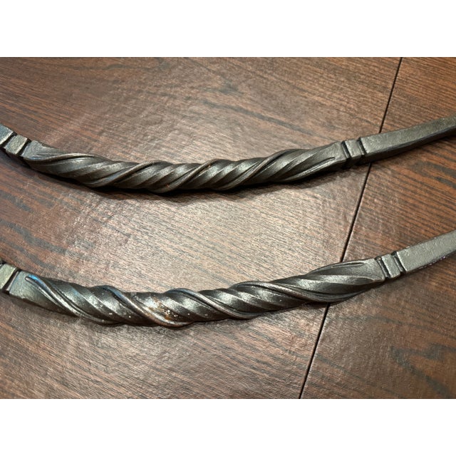Custom Made Hand Forged Iron Cabinet Pulls - a Pair | Chairish