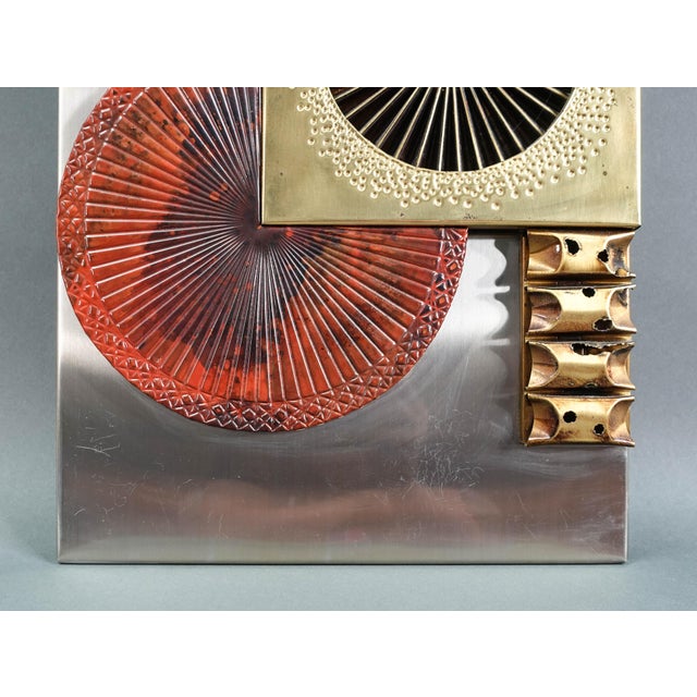 Stephen Chun Vintage Mid 20th Century Brutalist Abstract Mixed Metal ...