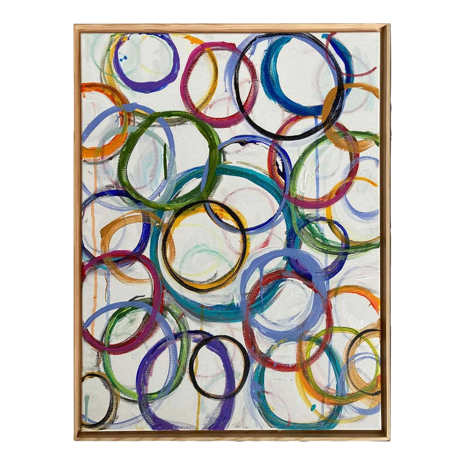 "Aggregate #24" Abstract Contemporary Mixed-Media Painting, Framed ...
