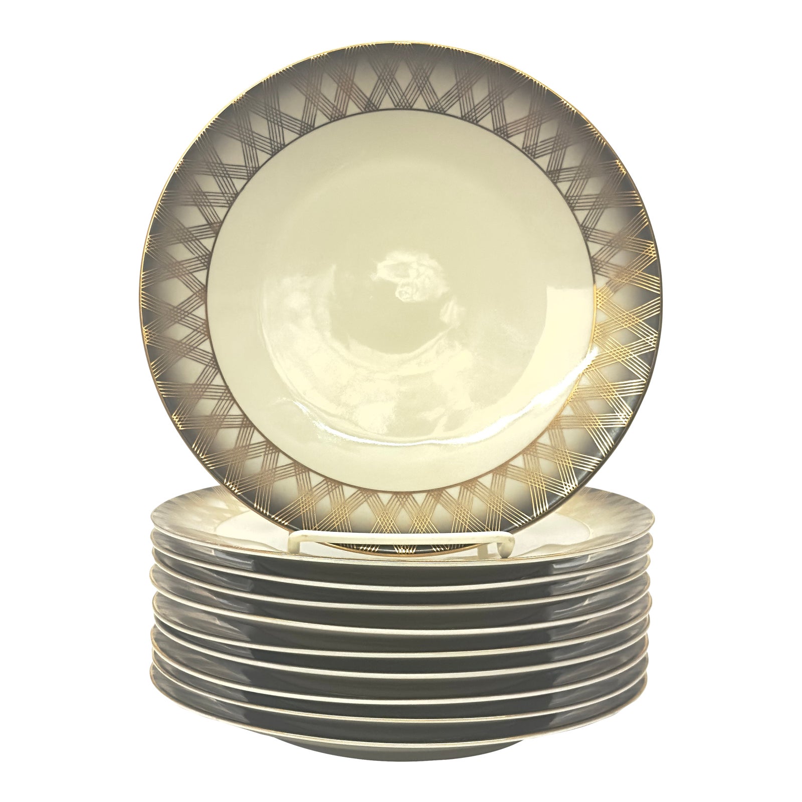 Detailed Gold Edged Side Plates by Plankenhammer Germany - Set of 10 ...