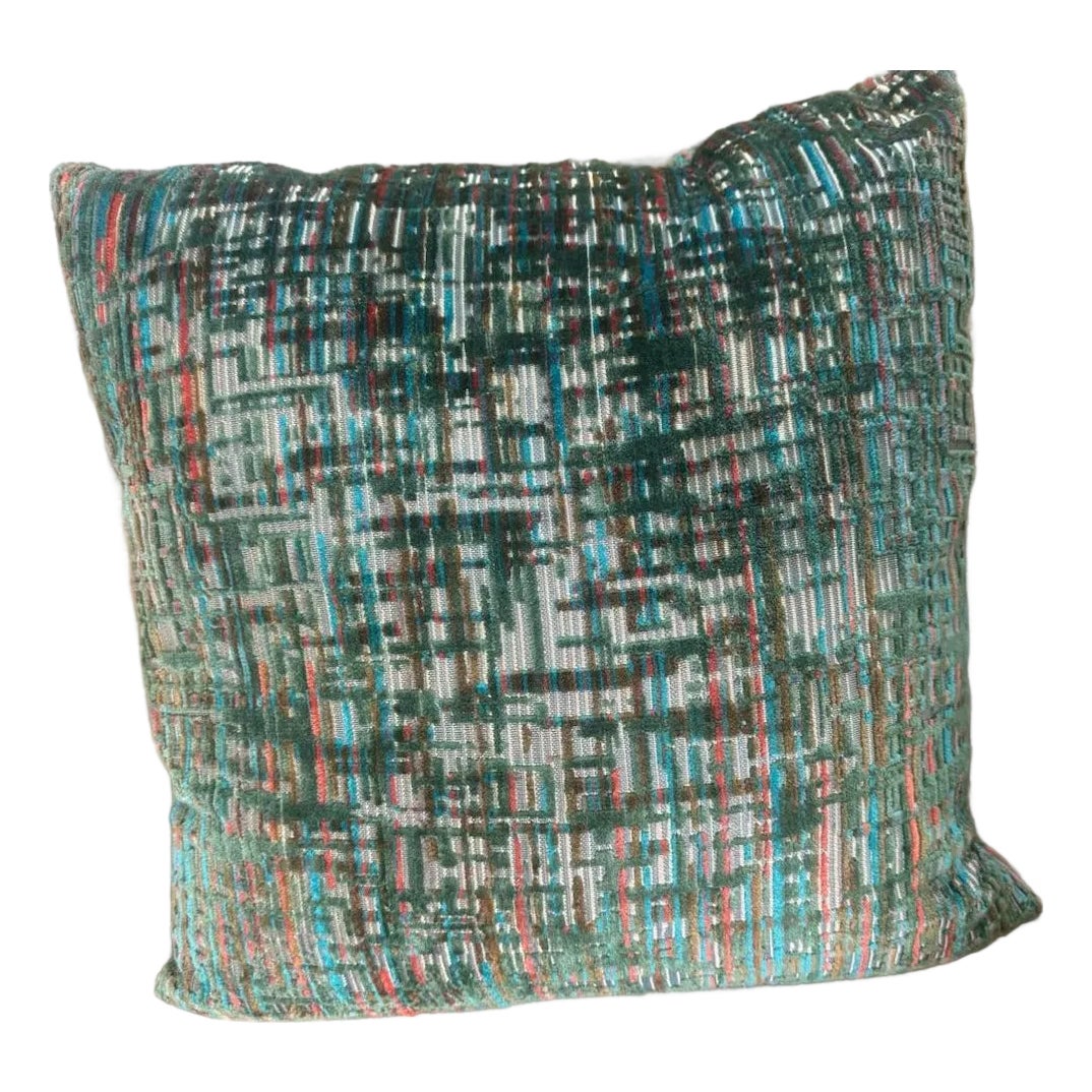 Pair of Custom Made Velvet Pillow Covers With Feather Inserts 21 ...