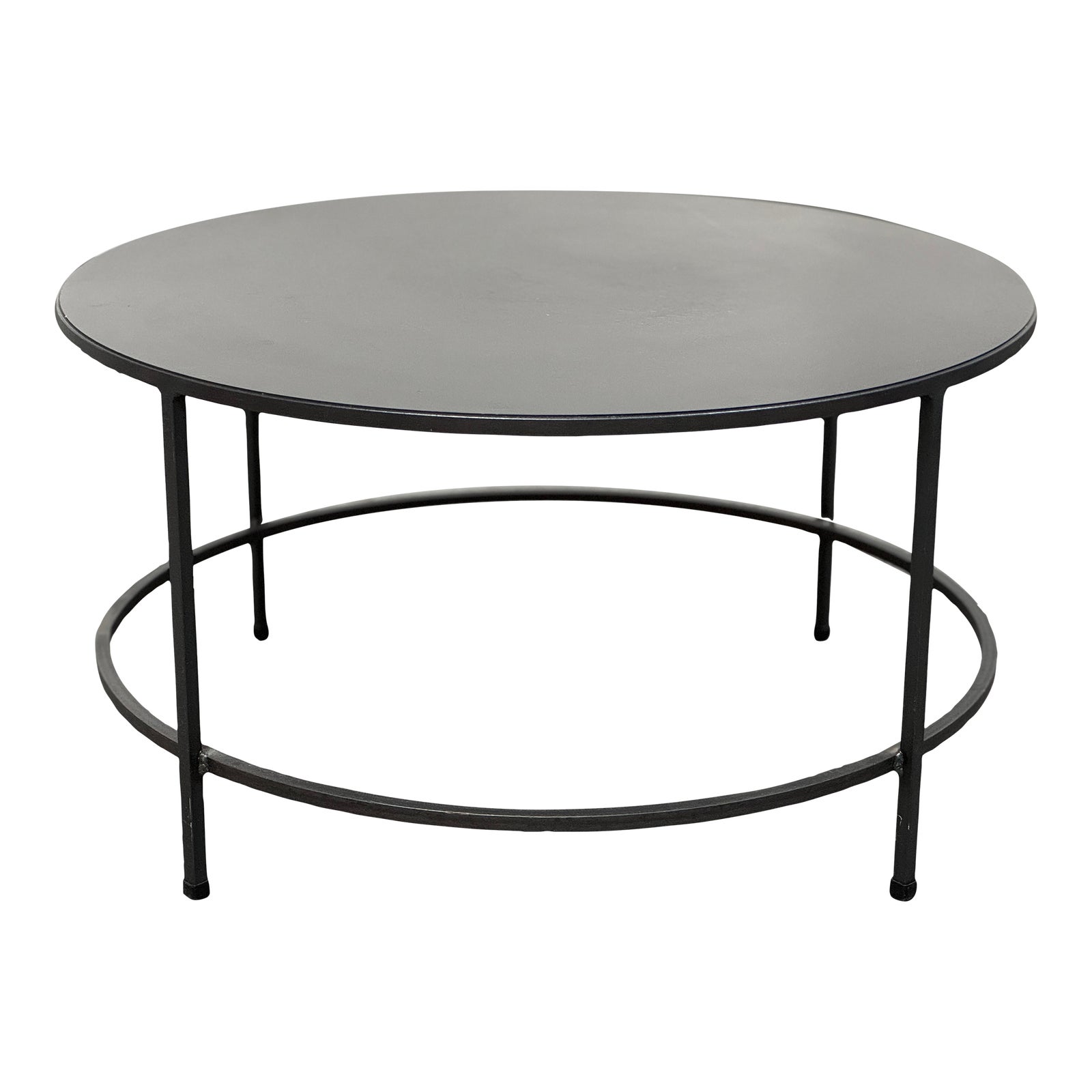 Room & Board Round Steel Coffee Table | Chairish