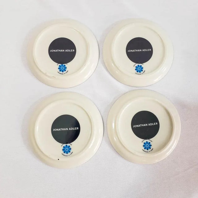 Jonathan Adler Modern Ceramic Coasters- Set of 4 | Chairish