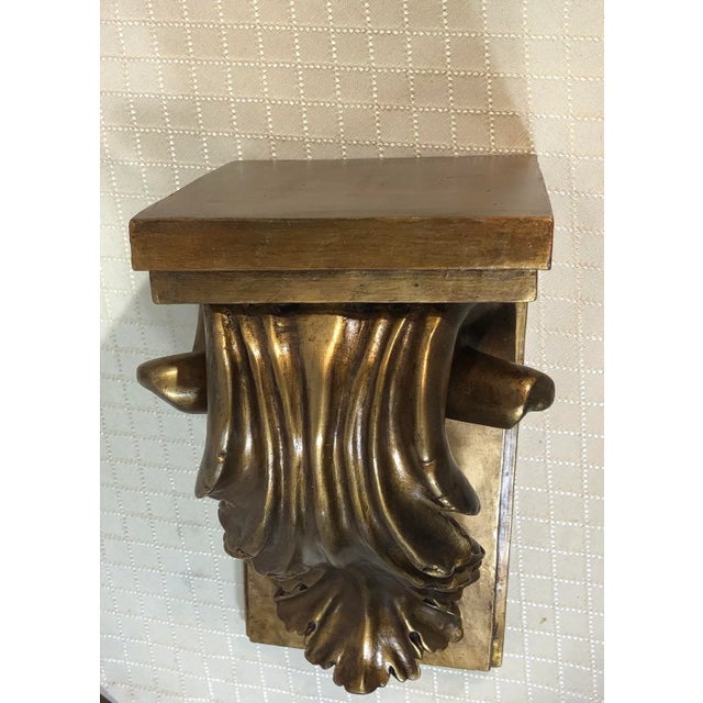 Vintage Gold Composite Corbels â€œWoodâ€ - a Pair | Chairish
