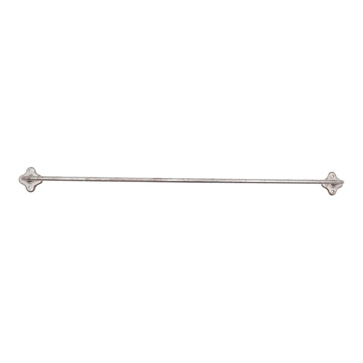 Vintage 24.125 In. Nickel Finish Steel Towel Bar | Chairish