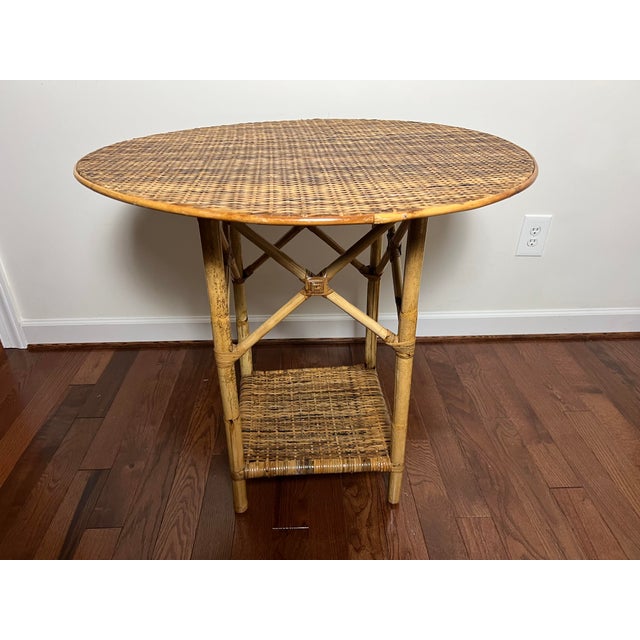 Mid 20th Century Vintage Mottled Bamboo French Directoire Style Bistro ...