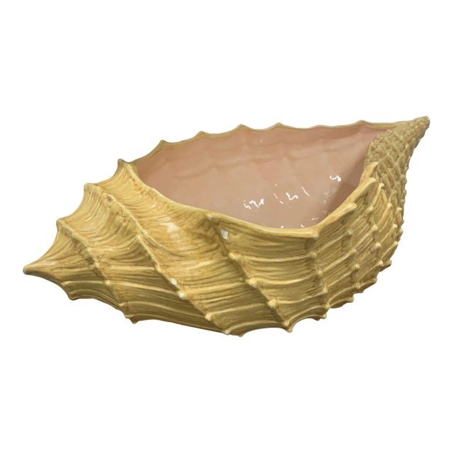 Large Vintage 1985 Handcrafted Sea Shell Centerpiece | Chairish