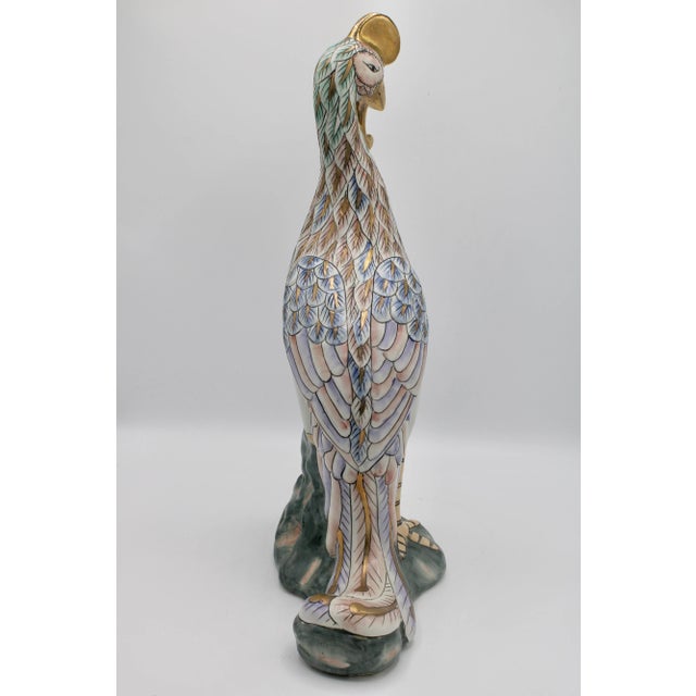 Vintage Asian Ceramic Phoenix Bird Statue | Chairish