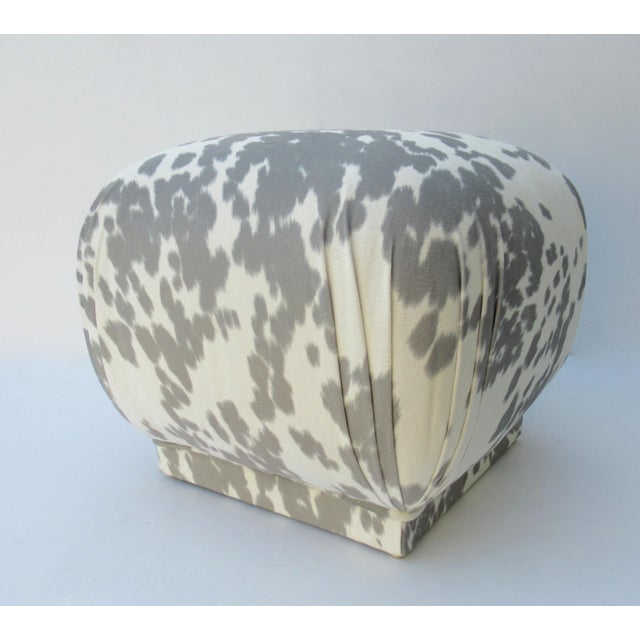 Vintage C.1970's Karl Springer Souffle' Pouf Ottoman in a Nova Suede ...