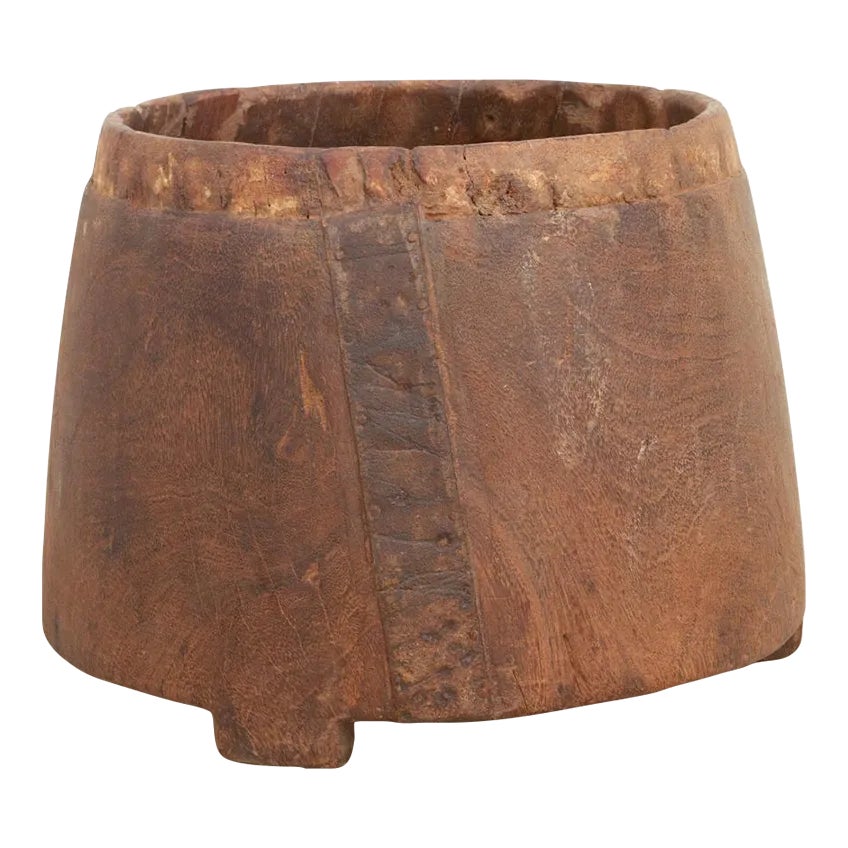 Rustic Vintage Textured Naga Rice Bowl | Chairish