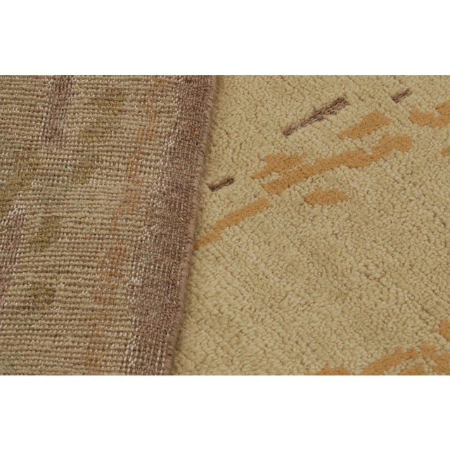 Rug & Kilim’s Modern French Art Deco Style Rug in Brown With Geometric ...