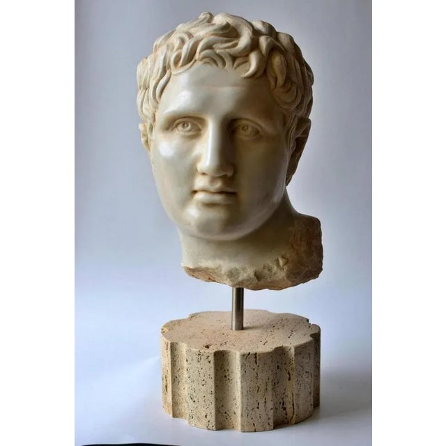 20th Century Italian Sculpture Lisippea Apoxiomenos Head in Marble ...