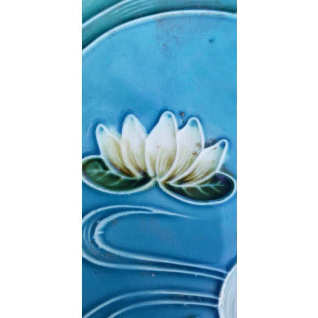 Art Nouveau Water Lilly Plate, Saben 1920s | Chairish