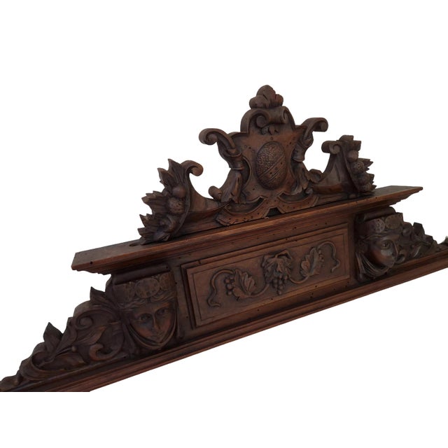 19th Century French Wooden Furniture Pediment With Hand Carved Caryatid ...