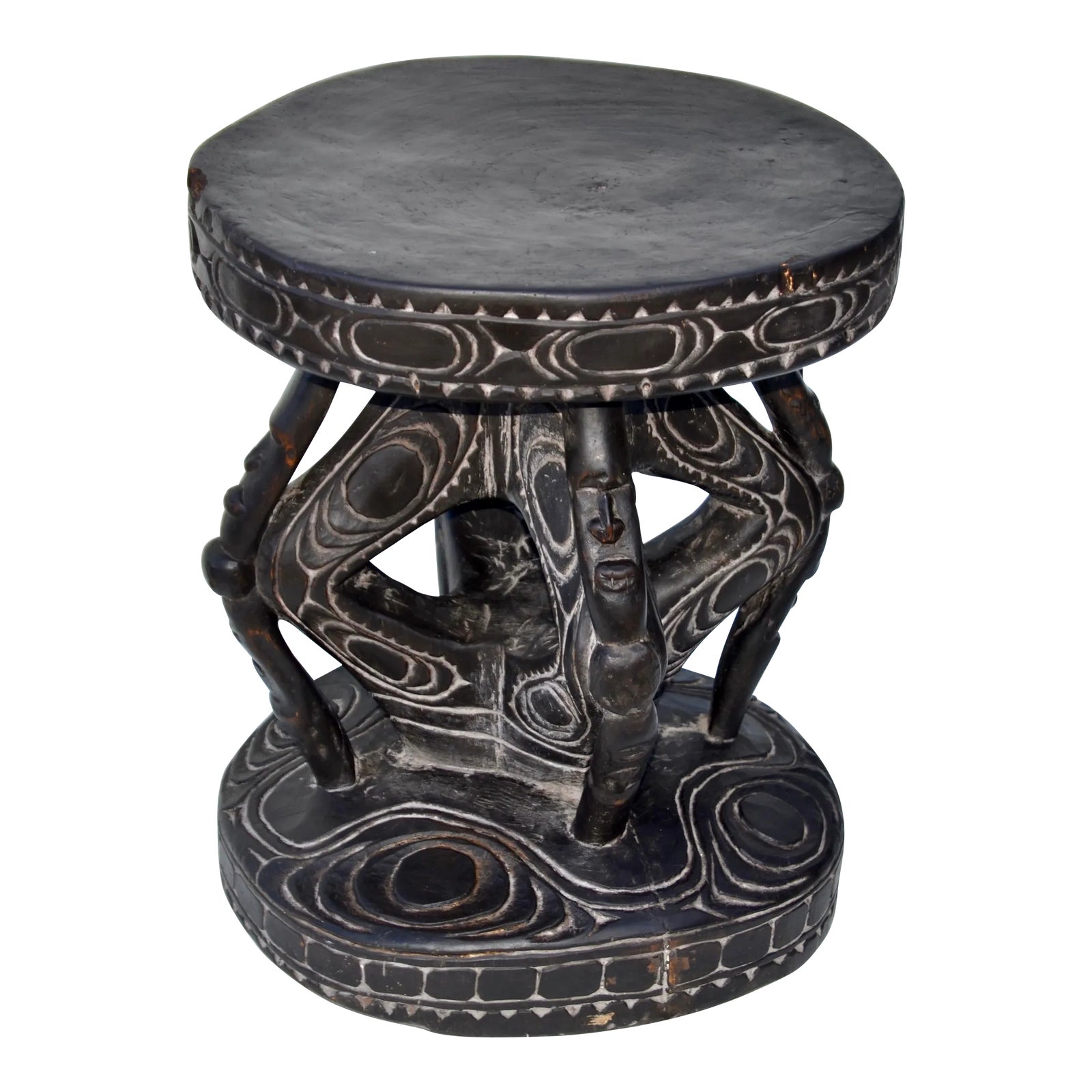 Sepik River Crocodile Orators Stool Papua New Guinea 1950s | Chairish