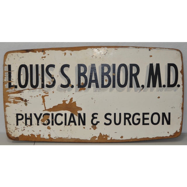 Vintage Medical Advertising Sign C.1950 | Chairish