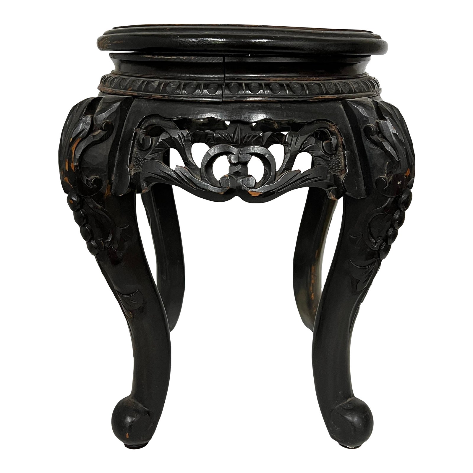 Late 19th Century Antique Japanese Meiji Period Carved Round Table ...