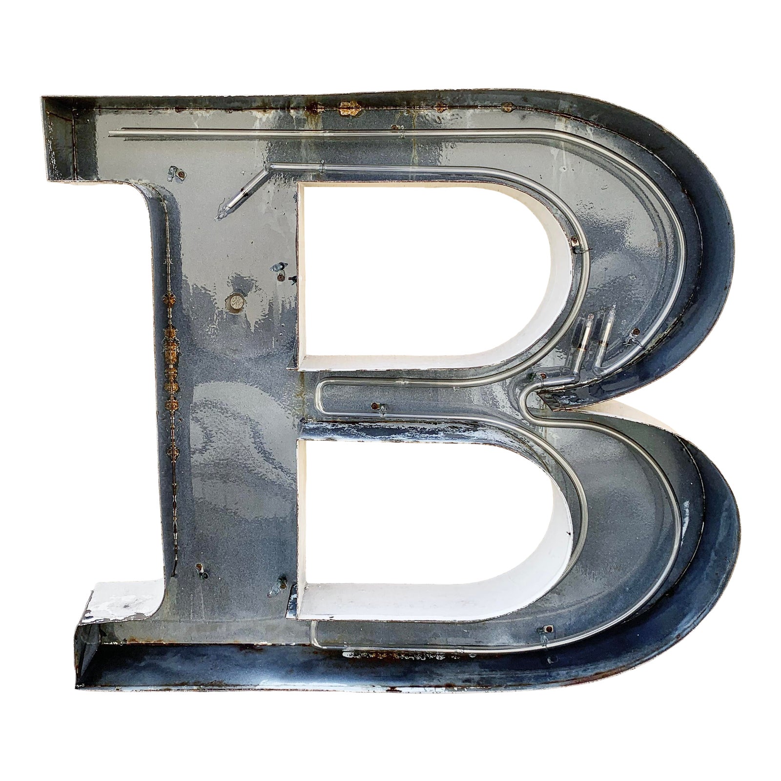 Jumbo Mid Century Channel Letter B Architectural Salvage Wall Sign ...