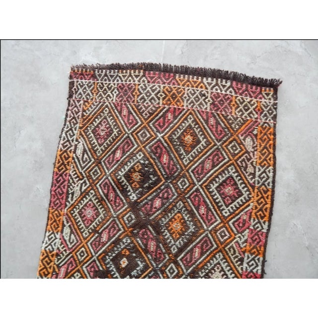 Vintage Anatolian Turkish Cicim Kilim Rug | Chairish