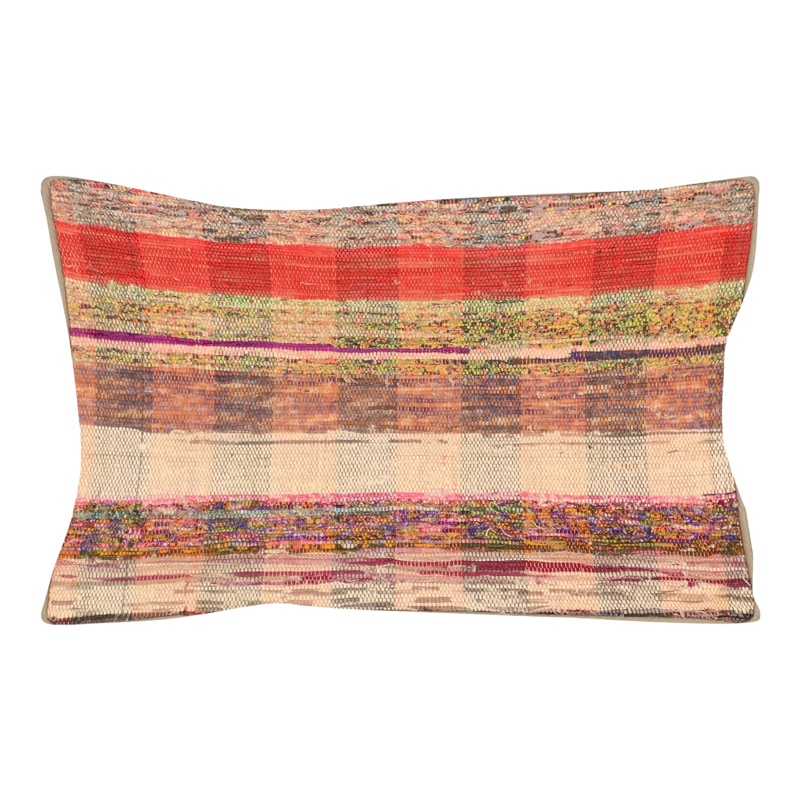 1960s Turkish Rag Pillow | Chairish