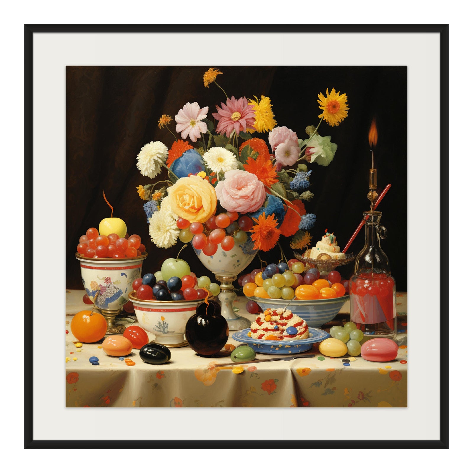 30' X 30' Framed 'Still Life' Limited Edition Print | Chairish