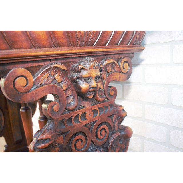 Antique Italian Renaissance Revival Figural Console Table | Chairish