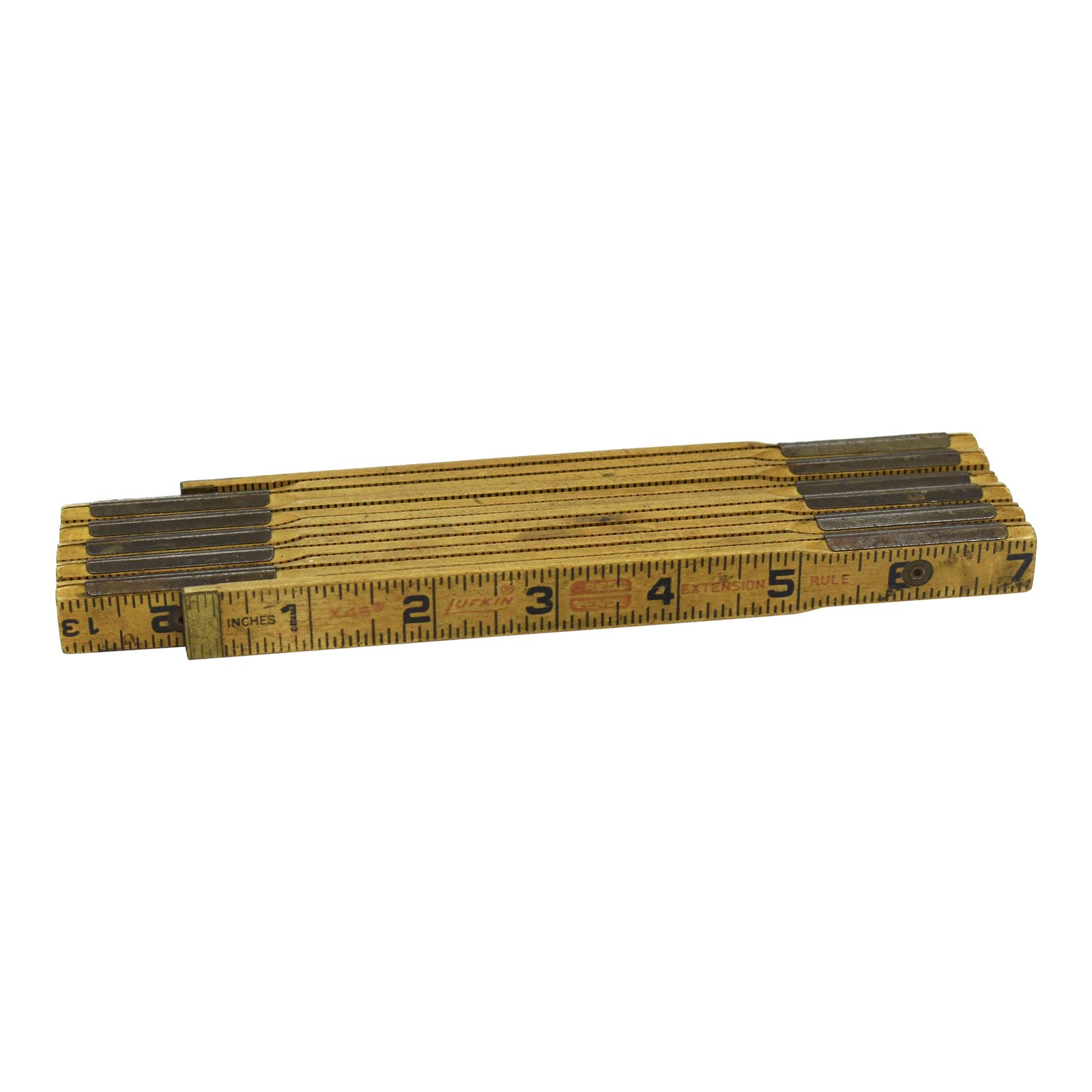 Mid 20th Century Wood & Metal Folding Ruler | Chairish
