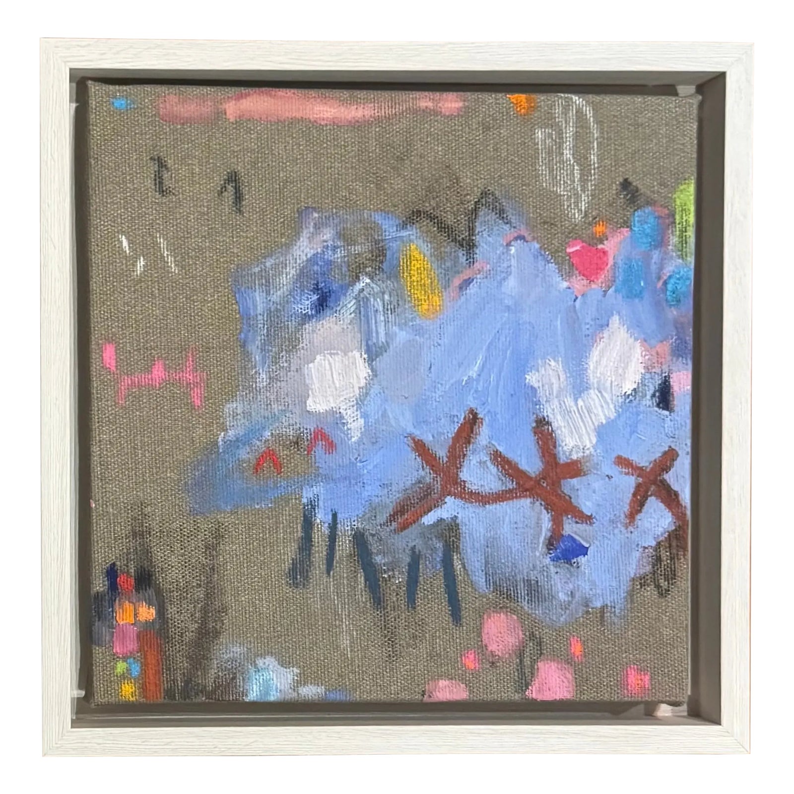 Contemporary European Acrylic Abstract Painting, Framed | Chairish