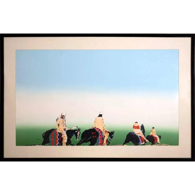Earl Biss Chief of Paradise III Signed Southwest Lithograph on Paper 26 ...