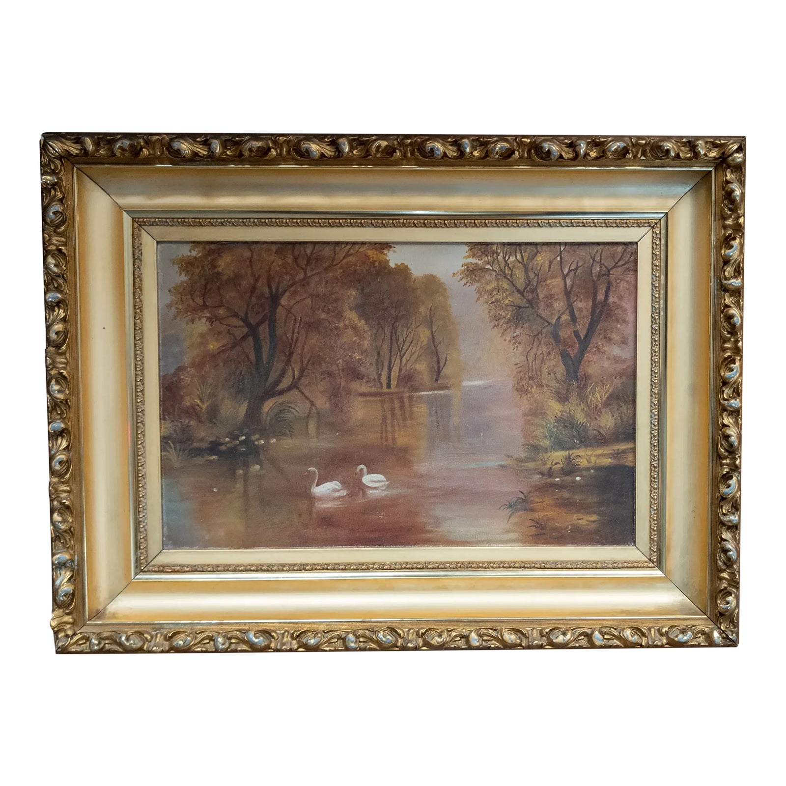19th Century American Luminist Hudson River School Landscape Painting ...