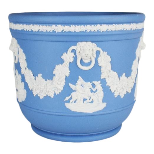 Neoclassical Jasper Cachepot or Flower Pot in Wedgwood Blue by Wedgwood ...
