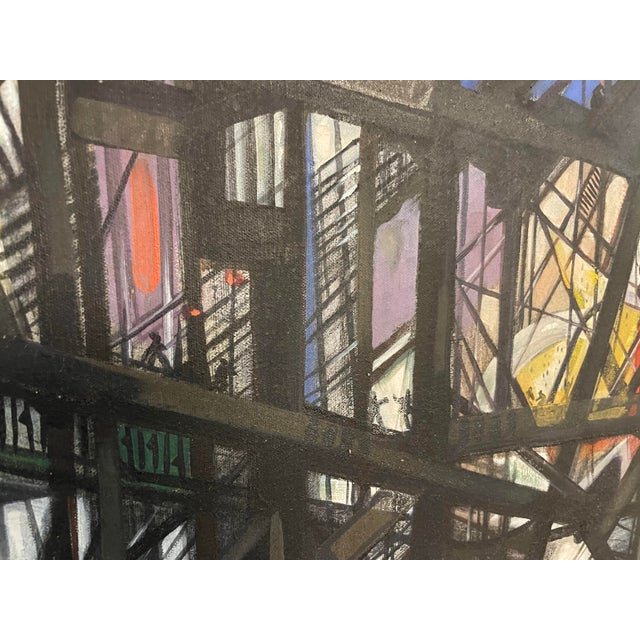 1966 20th Century Modern Abstract Expressionist Mixed Media on Canvas ...