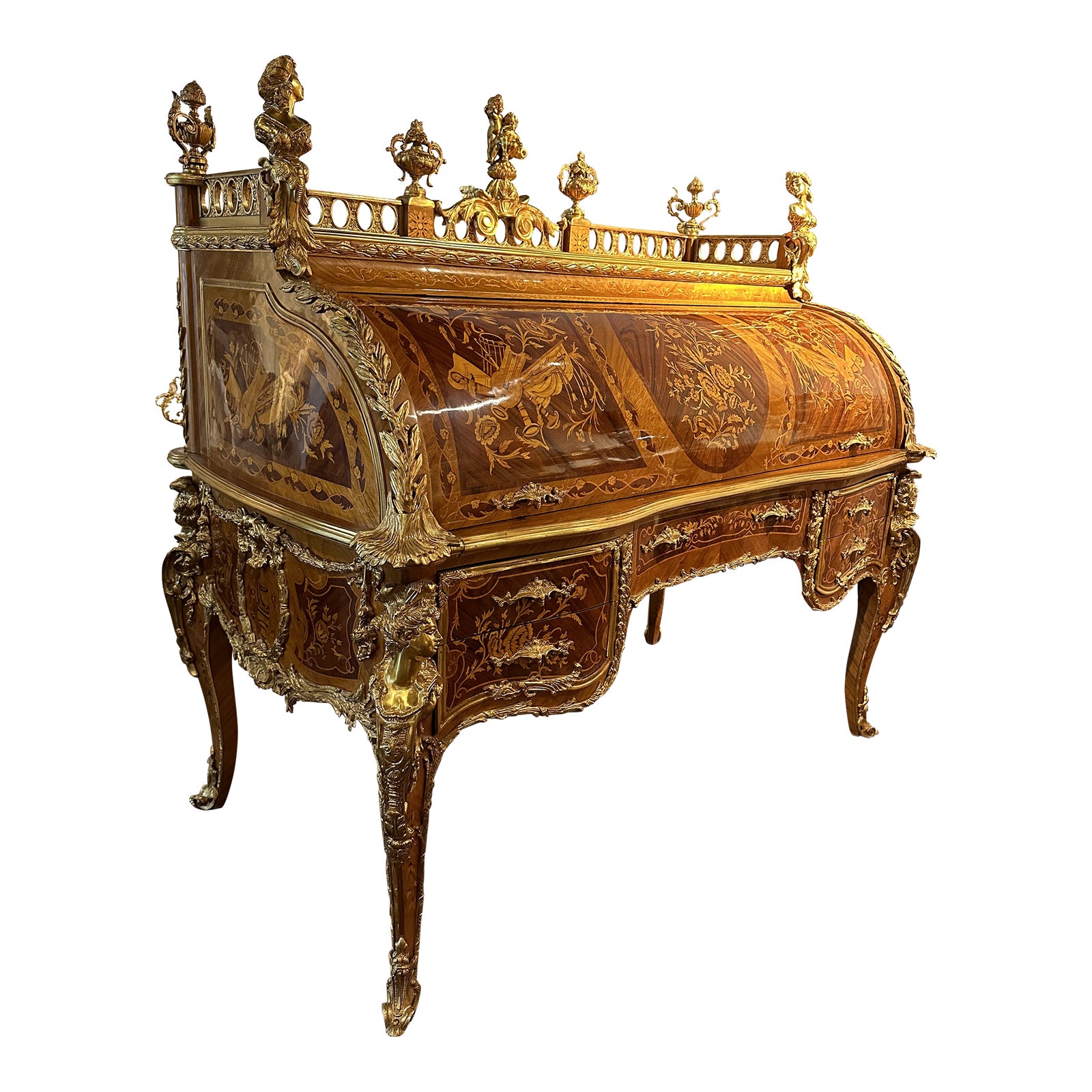King Louis XV’s Royal Grand Roll-Top Secretary Desk Le Bureau Du Roi ...