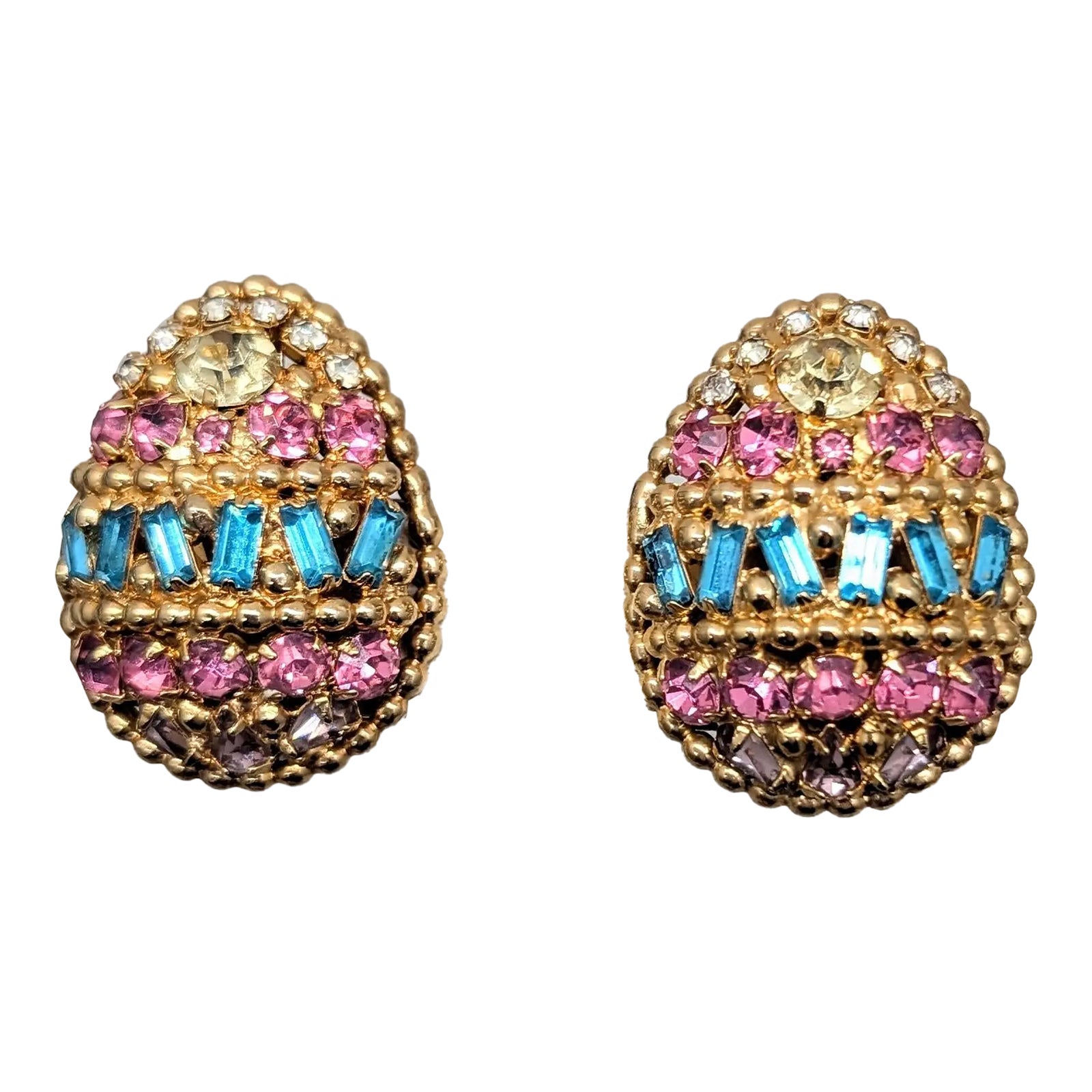 Vintage 1964 Signed Napier Ad Piece Pastel Rhinestone Easter Egg ...