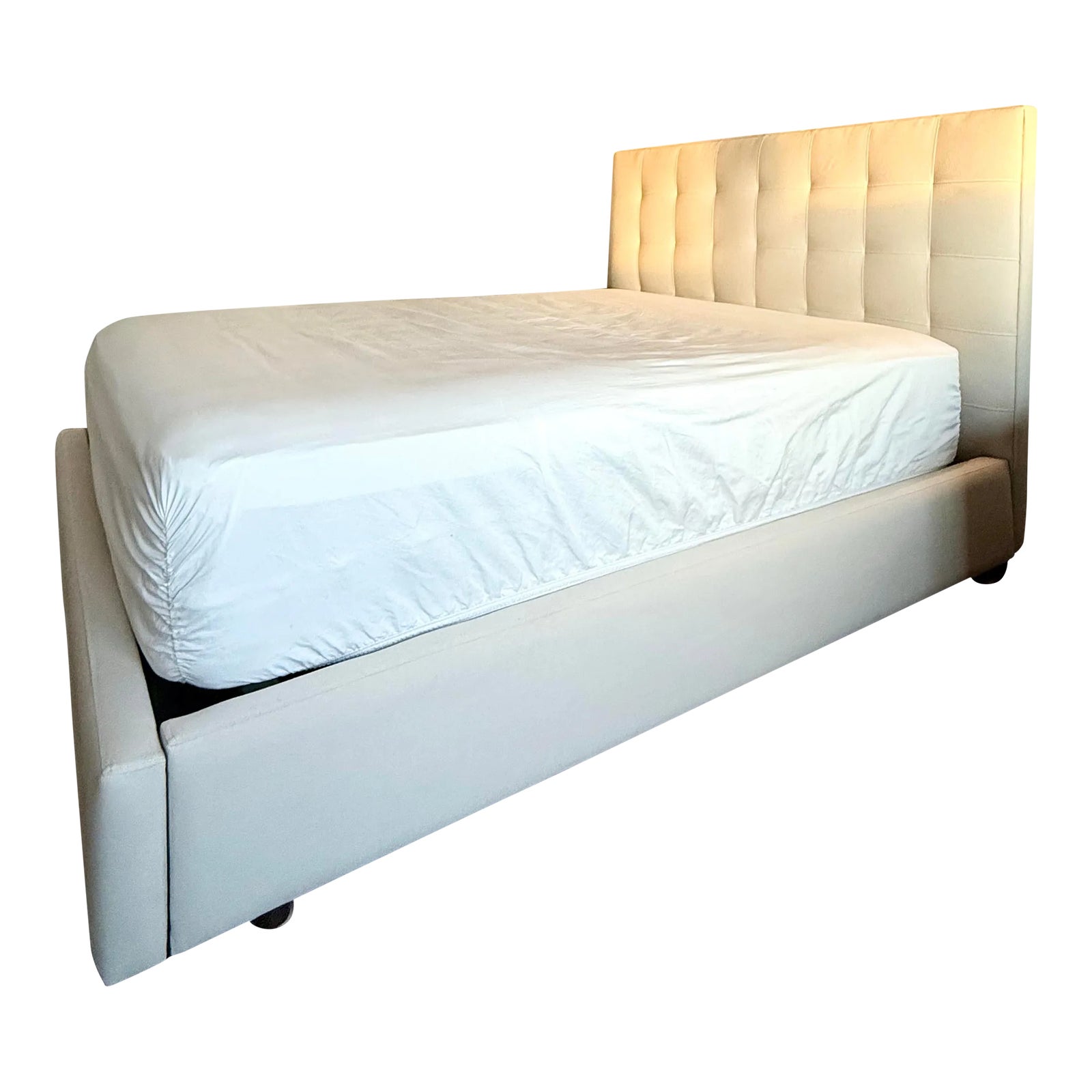 Room & Board Queen Avery Upholstered Bed With Storage | Chairish