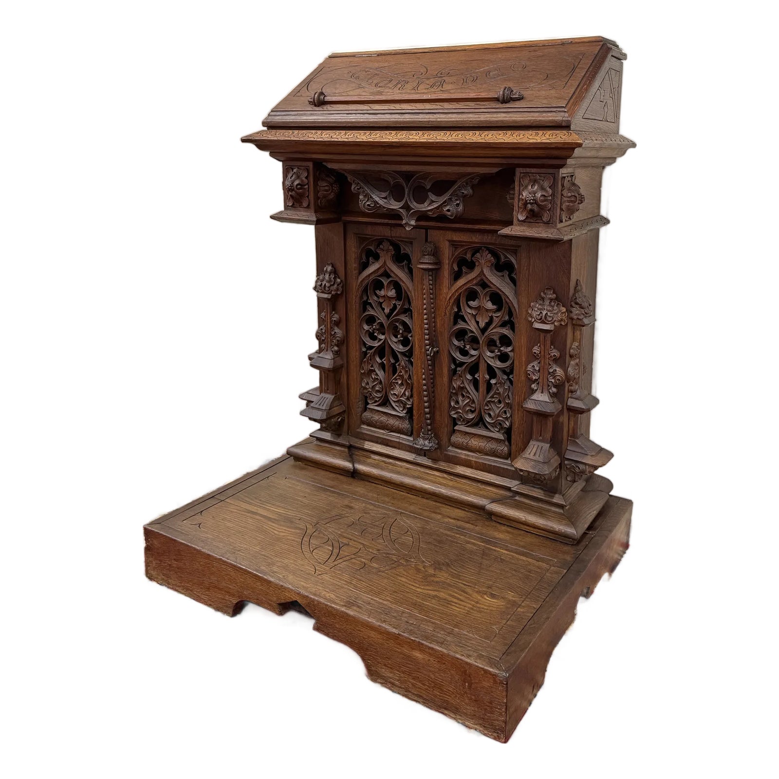 Antique French Gothic Renaissance Prie Dieu Kneeler Bench 19thC | Chairish