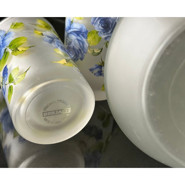 Vintage Mid-Century Modern Drink Service Set Water Pitcher and Glasses ...