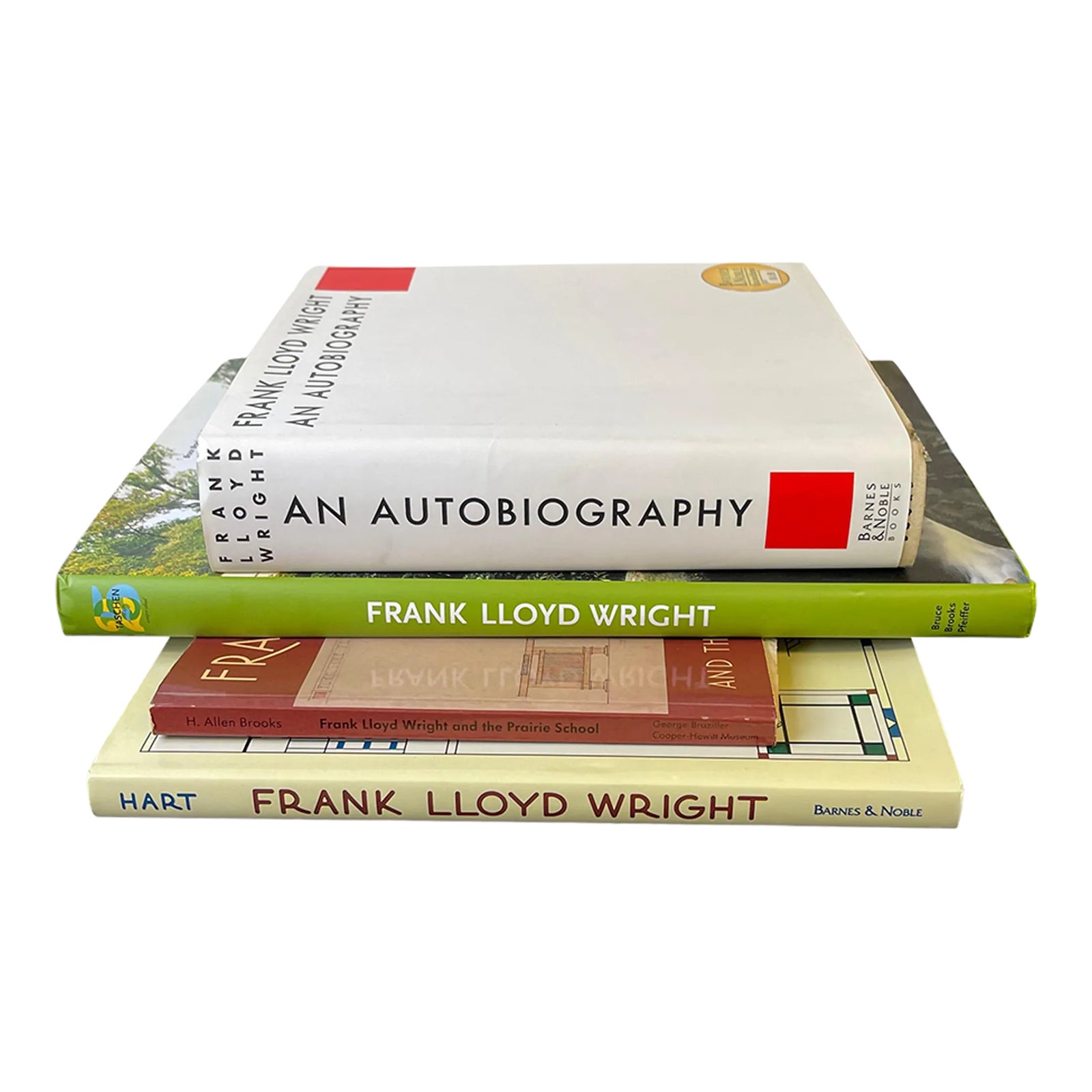 Vintage Set of 4 Frank Lloyd Wright Books | Chairish