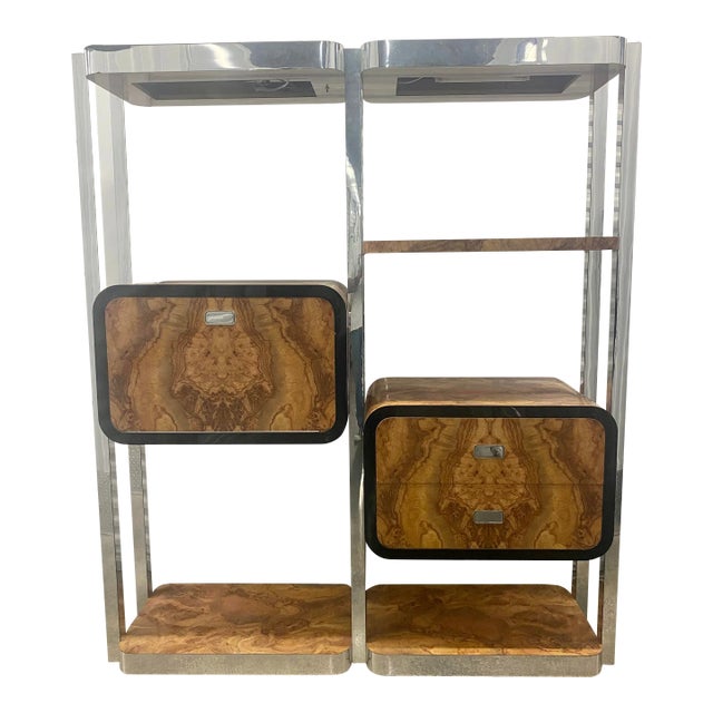 1970s 70s Wall Unit, Room Divider at the Style of Milo Baughman | Chairish