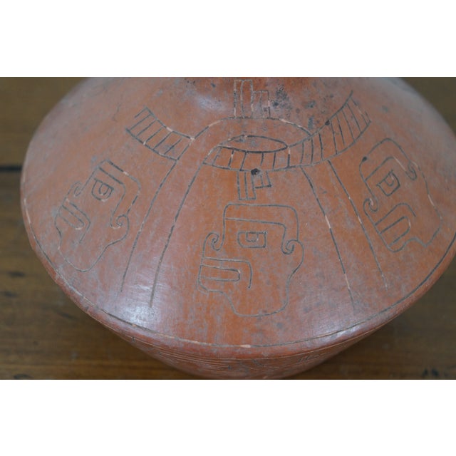 Vintage Southwestern Peruvian Incan Terracotta Art Pottery Bottle Vase ...