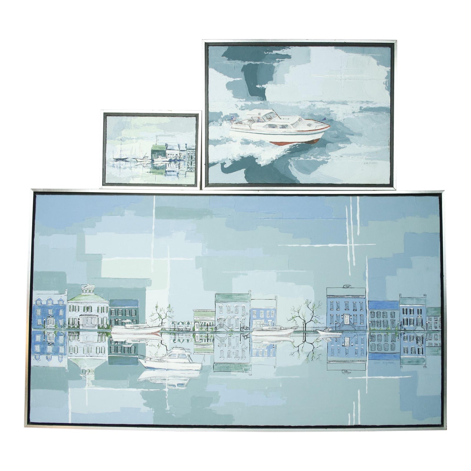 Three Oil on Canvas by Lisa Forster | Chairish