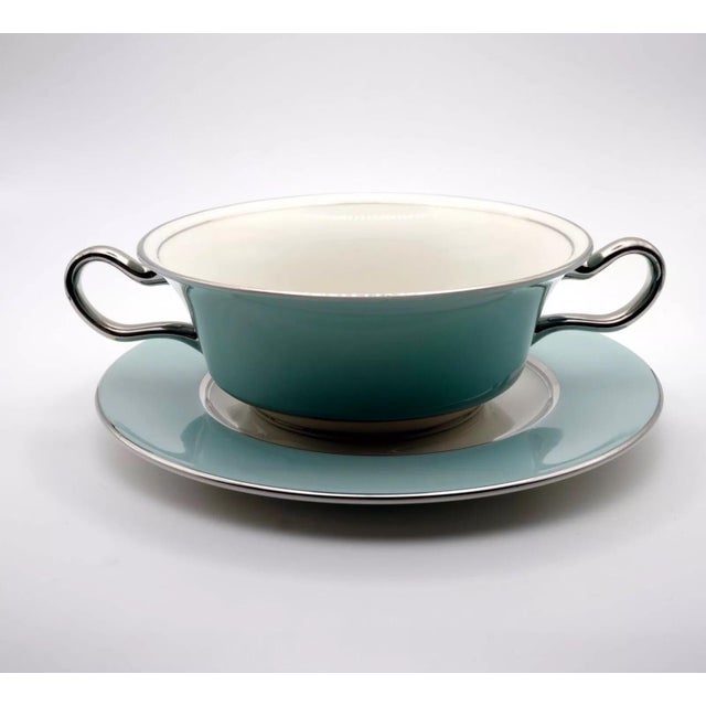 Castleton Turquoise and Platnium Rim Set of 114 Dishware Circa 1954 ...